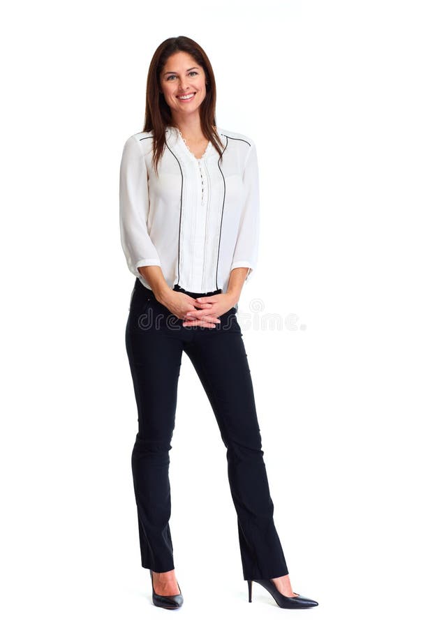 Standing woman. stock photo. Image of shirt, isolated - 35580994 Standing woman. stock photo. Image of shirt, isolated - 35580994