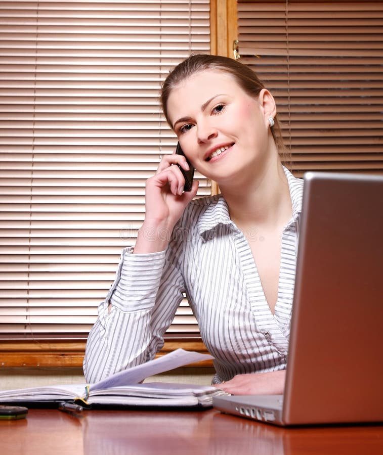 Business woman at work stock image. Image of occupation - 13086599