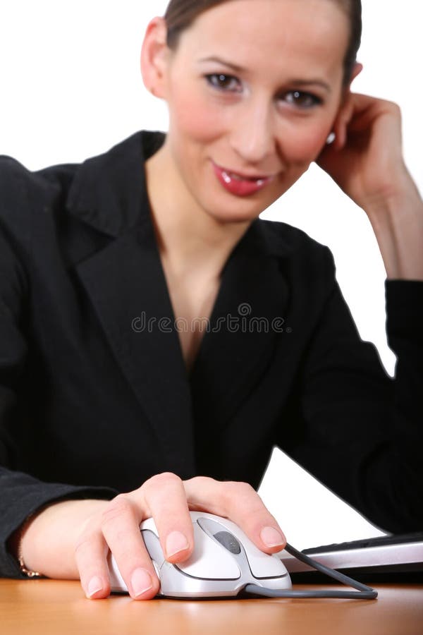 Business woman working stock image. Image of monitor, computers - 1975095