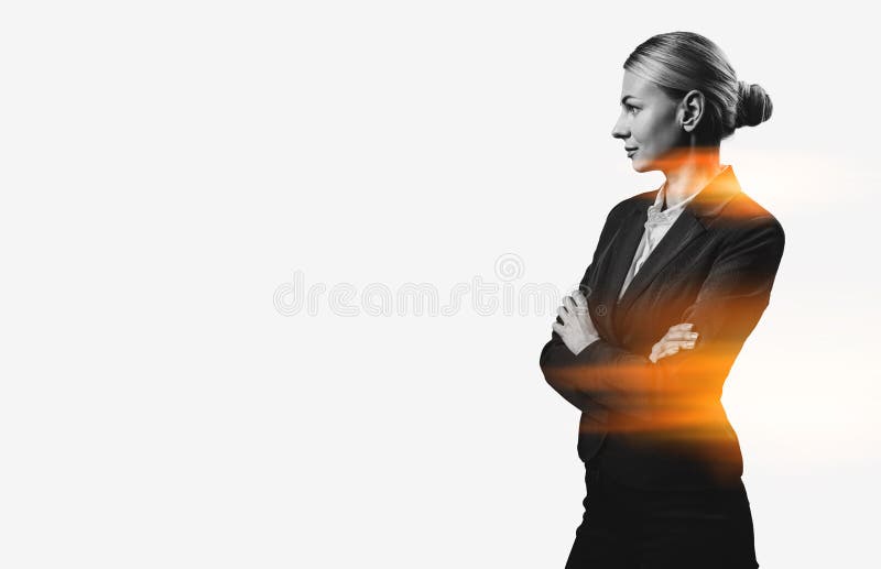 Business Woman Working Concept Banner Stock Photo - Image of outdoor ...