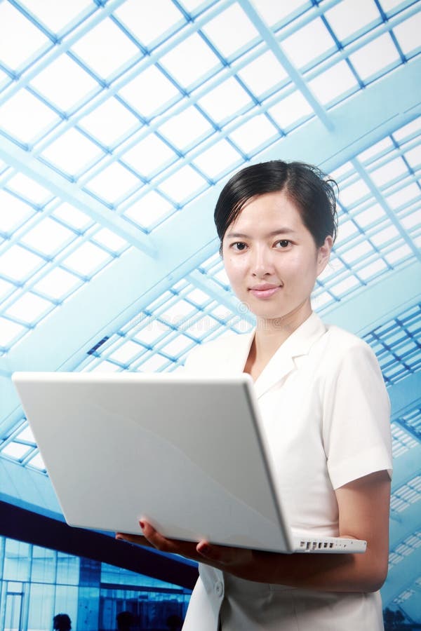 Business Woman Working with Laptop Stock Photo - Image of people ...