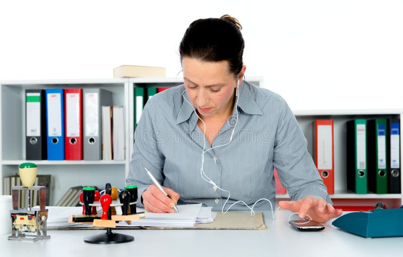Business Woman at Workplace Stock Photo - Image of accountability ...