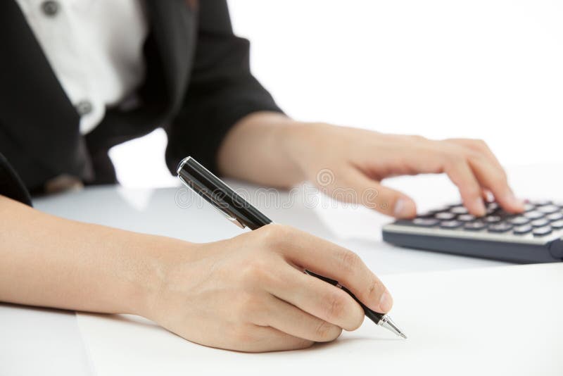 Business woman writing stock image. Image of office, corporate - 33205951