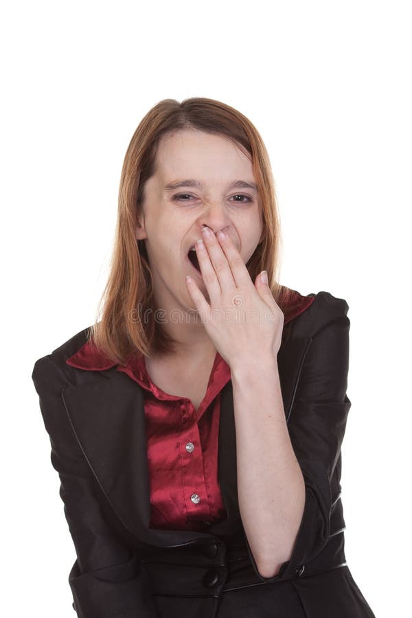 Business Woman - Yawning stock photo. Image of unexcited - 12867924