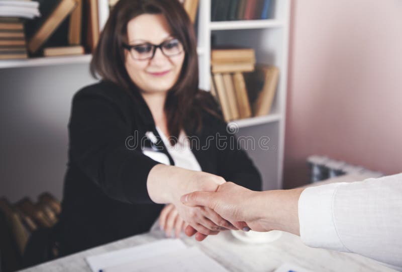 Business Womans Shaking Hands Stock Photo - Image of woman, hands ...