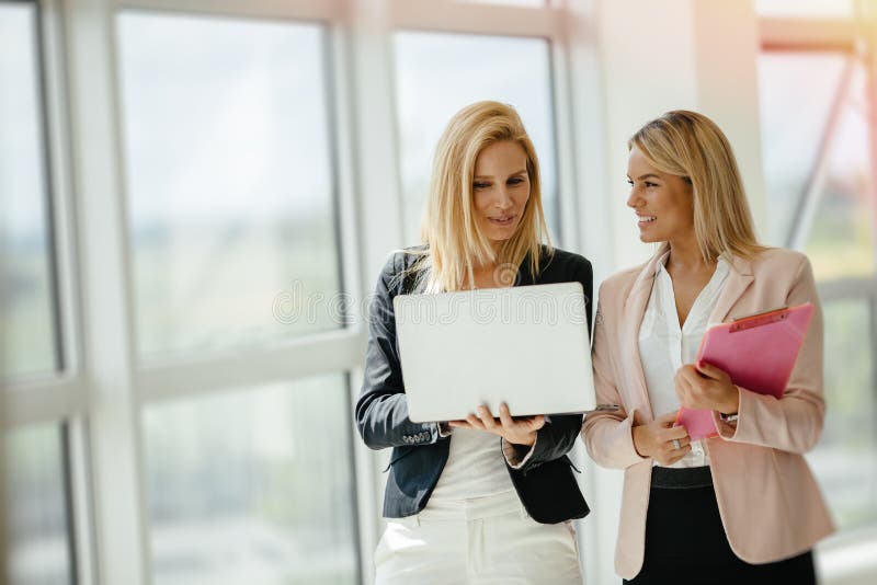 Business Women Colleagues at Work Stock Image - Image of office ...
