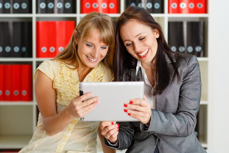 Man and Women Computer Technicians Stock Photo - Image of corporate ...