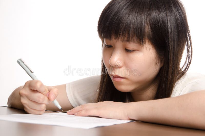 Business Women Endorse on Paper Stock Image - Image of manager, beauty ...