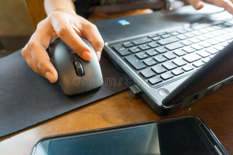 Business Women Hand Working with Laptop Stock Image - Image of keyboard ...