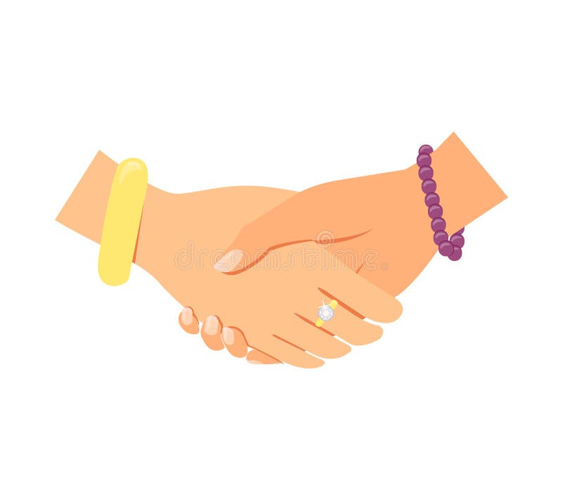 Partnership. Female Handshake Stock Vector - Illustration of company ...