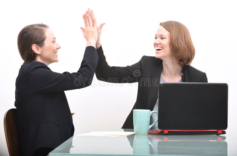 Business Women and High Five Stock Image - Image of formal ...