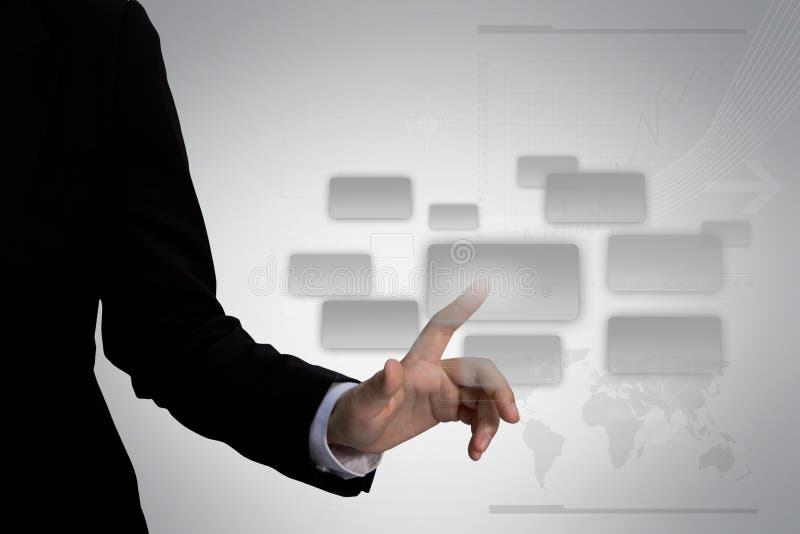 Hand pushing a Like button stock photo. Image of press - 20072580