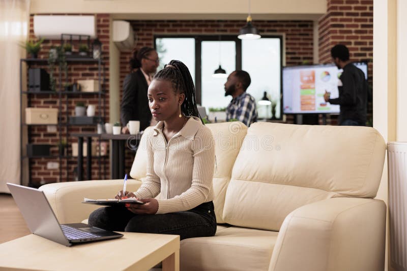 Business Woman Taking Notes on Documents Stock Photo - Image of ...