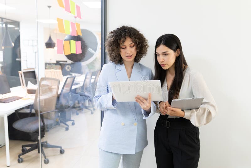 Business Women Using Board stock photo. Image of work - 238324840