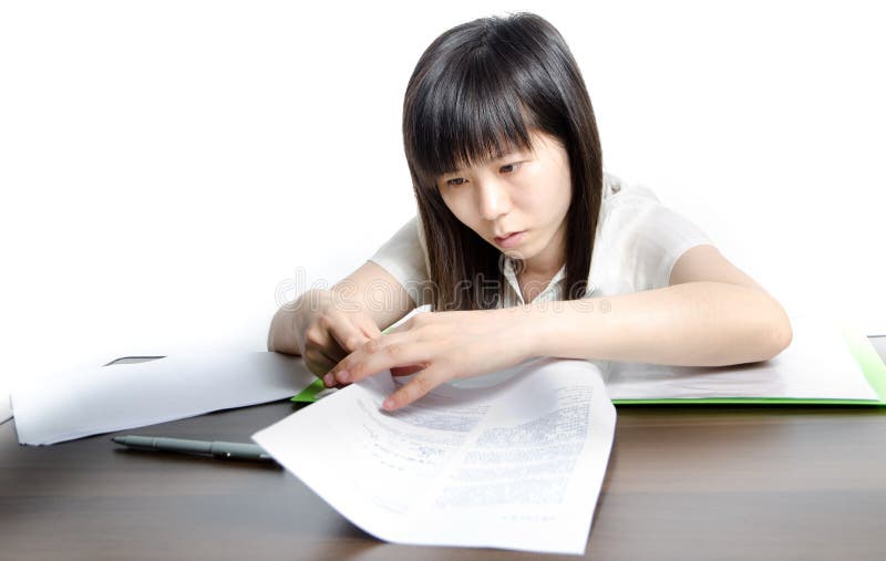 Business Women Work with Paper Stock Photo - Image of manager ...