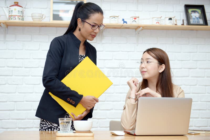 Business Women in the Workplace Atmosphere Stock Image - Image of young ...