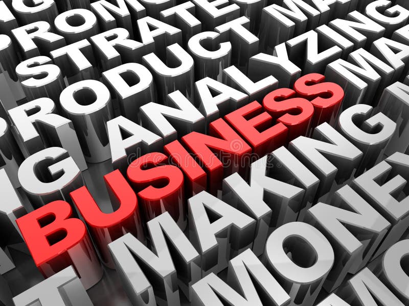 Business Word Cloud stock vector. Illustration of keywords - 19575461