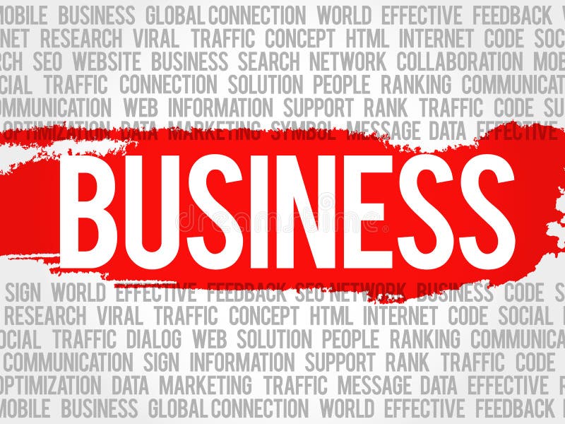 BUSINESS word cloud stock illustration. Illustration of goal - 198870259