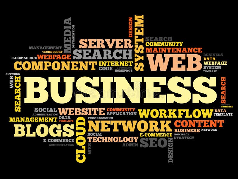 BUSINESS word cloud stock illustration. Illustration of design - 199792141