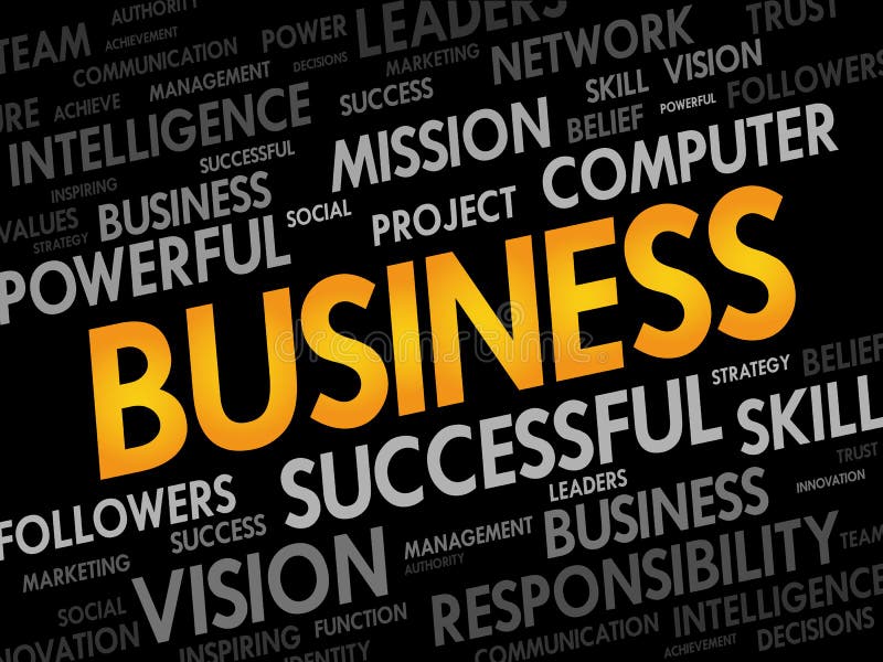 BUSINESS word cloud stock illustration. Illustration of goal - 199946404