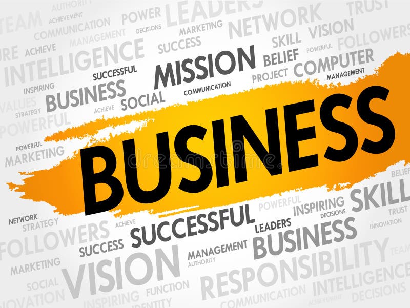 BUSINESS word cloud stock illustration. Illustration of graphic - 199950403