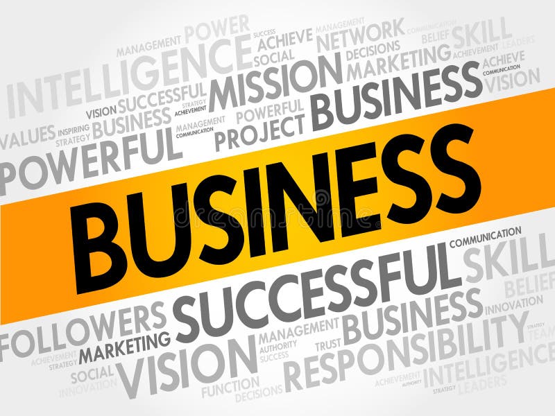 BUSINESS word cloud stock illustration. Illustration of concept - 200223725