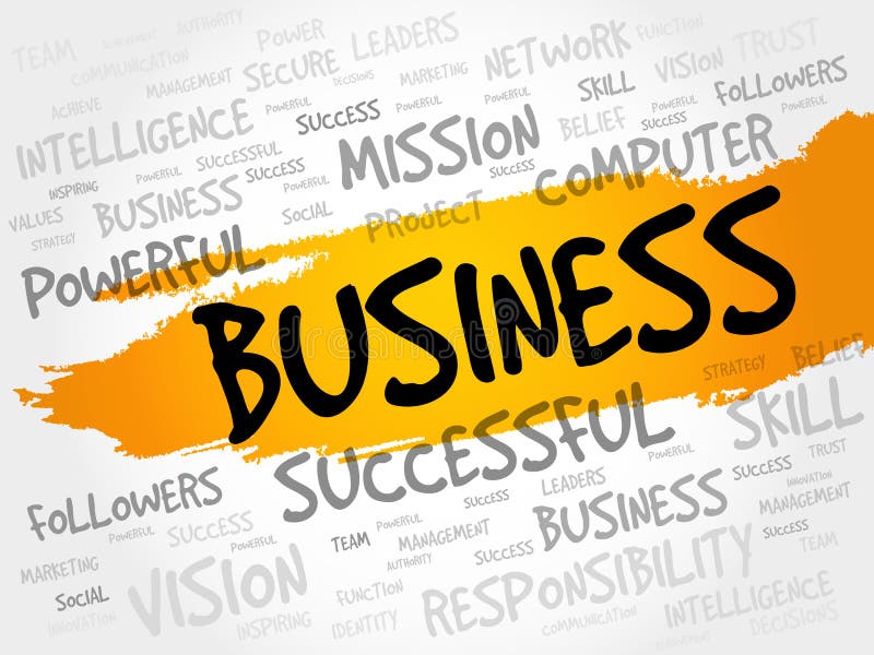 BUSINESS word cloud stock illustration. Illustration of vision - 200381724