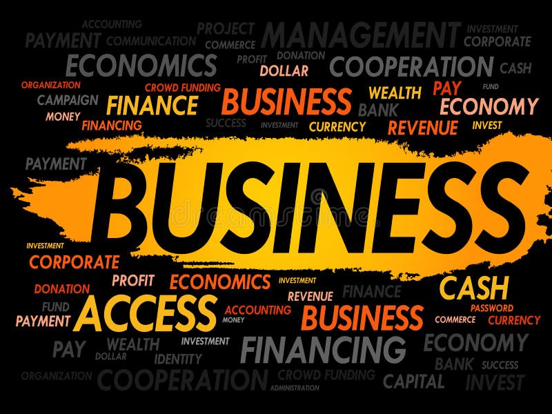 BUSINESS word cloud stock illustration. Illustration of concept - 200395959