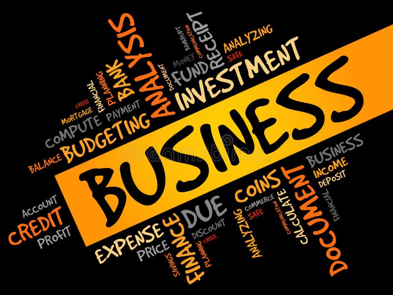 Business word cloud stock illustration. Illustration of client - 200959264