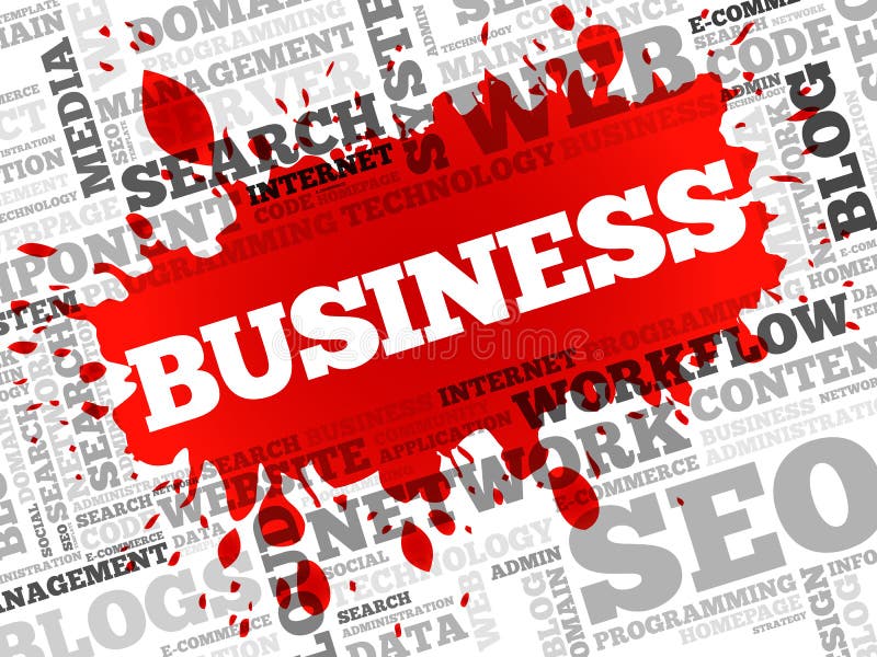 BUSINESS word cloud stock illustration. Illustration of cloud - 202389853