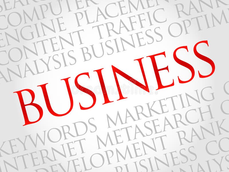 BUSINESS word cloud stock illustration. Illustration of management ...