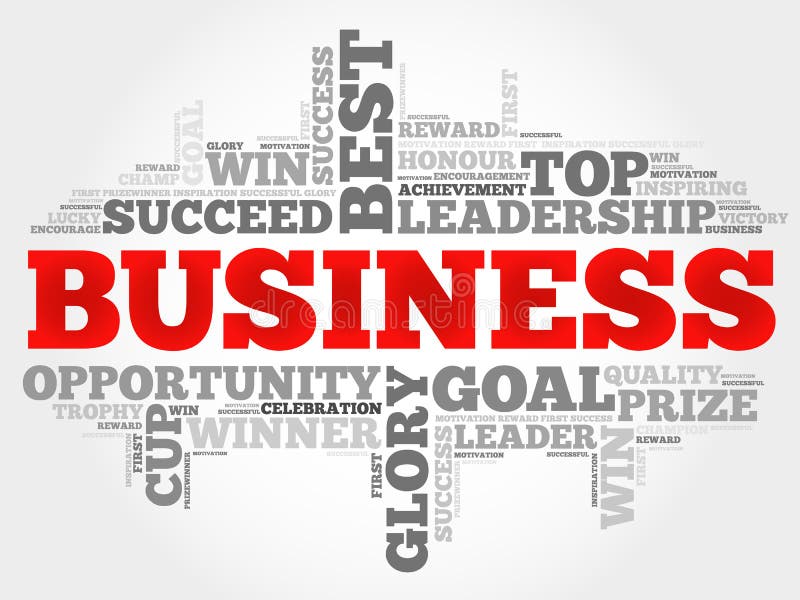 Business word cloud stock illustration. Illustration of leadership ...