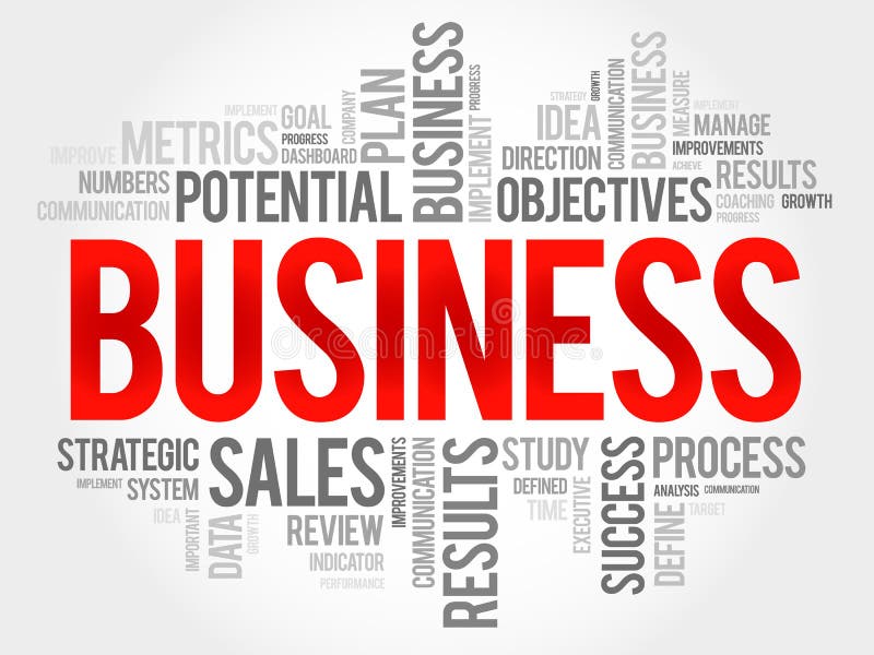 Business word cloud stock illustration. Illustration of management ...