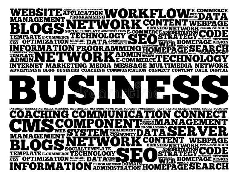 BUSINESS word cloud stock illustration. Illustration of challenge ...