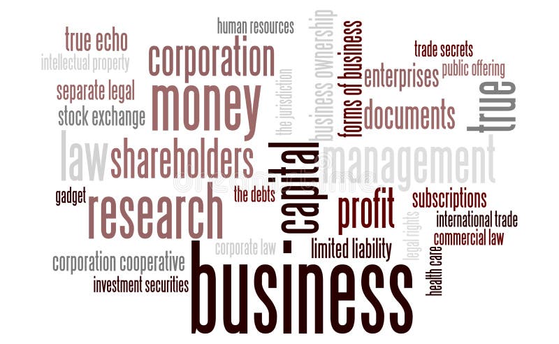 Business word cloud stock illustration. Illustration of abstract - 23113613