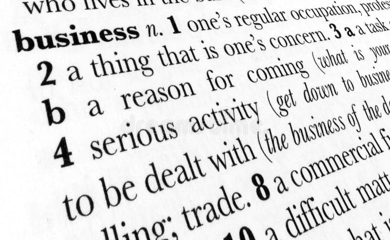 Business Word Dictionary Term Stock Image - Image of horizontal, word ...