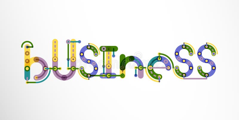 Business word lettering stock vector. Illustration of ball - 78382182