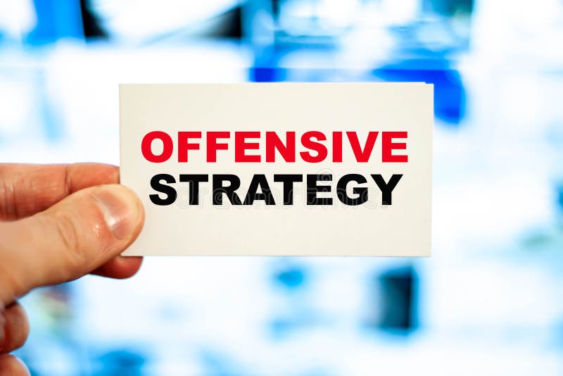 Business Word OFFENSIVE STRATEGY for Making Money on Remote Work Stock ...
