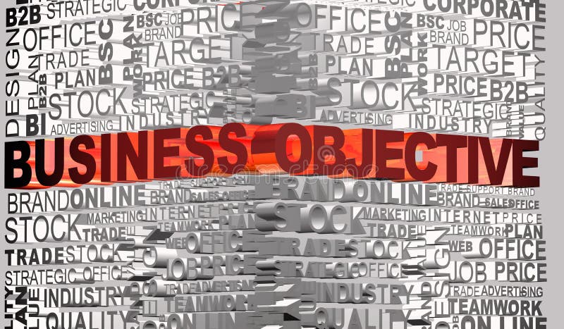 Business Words Related with Word Objective Stock Illustration ...