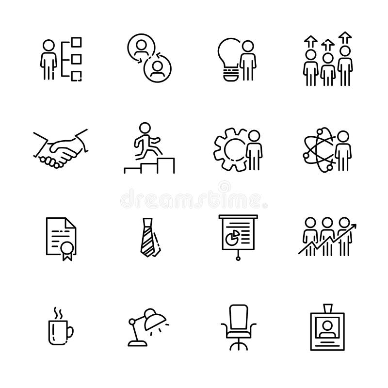 Business Work Icon Set 3, Vector Eps10 Stock Vector - Illustration of ...