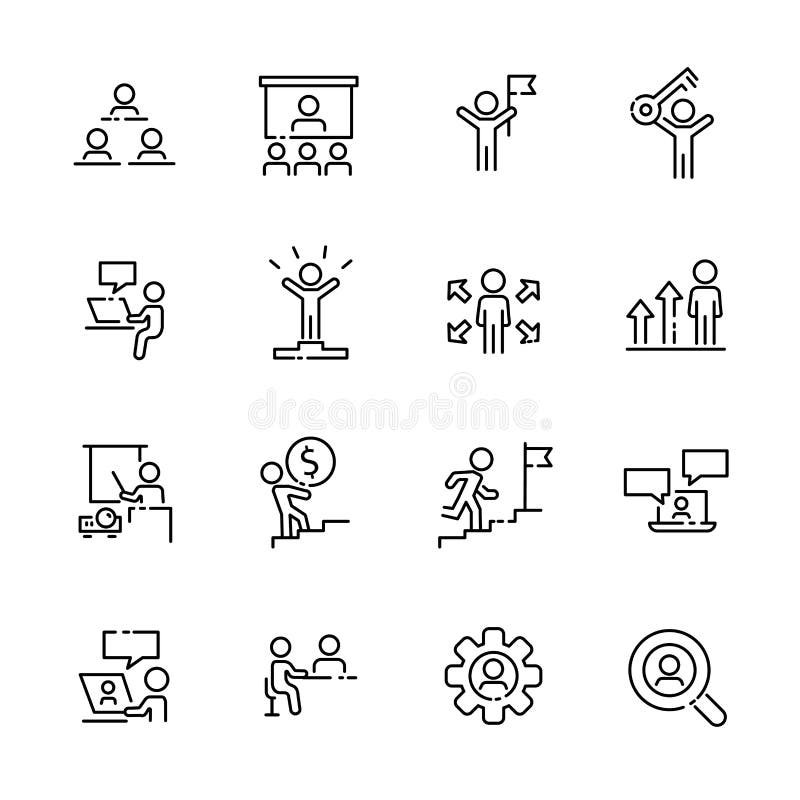 Business Work Icon Set 4, Vector Eps10 Stock Vector - Illustration of ...