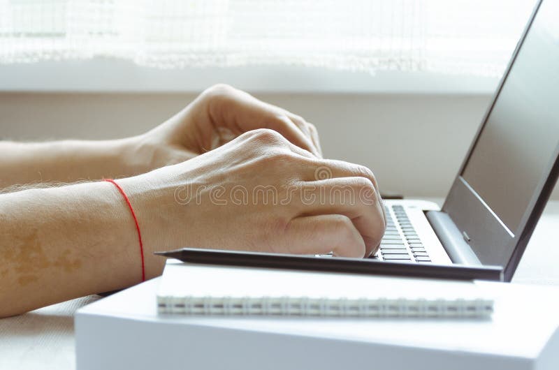 Freelancer. Remote Work in the Home Office Stock Image - Image of ...