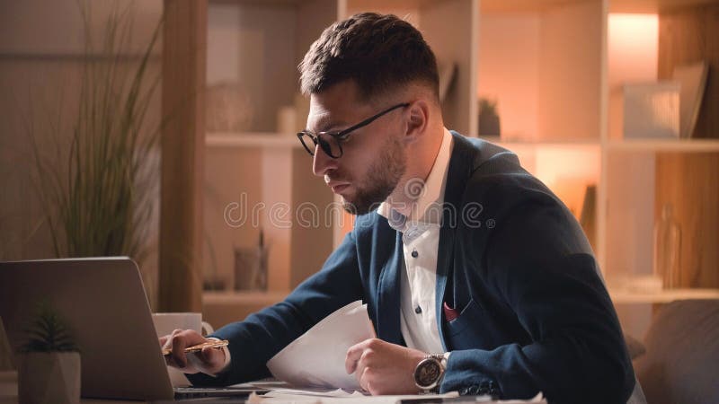Business Work Male Head Chief Study Information Stock Image - Image of ...