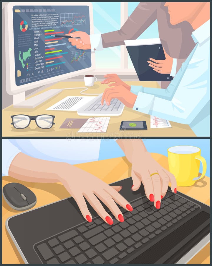 Reports Computer Screen Stock Illustrations – 483 Reports Computer ...