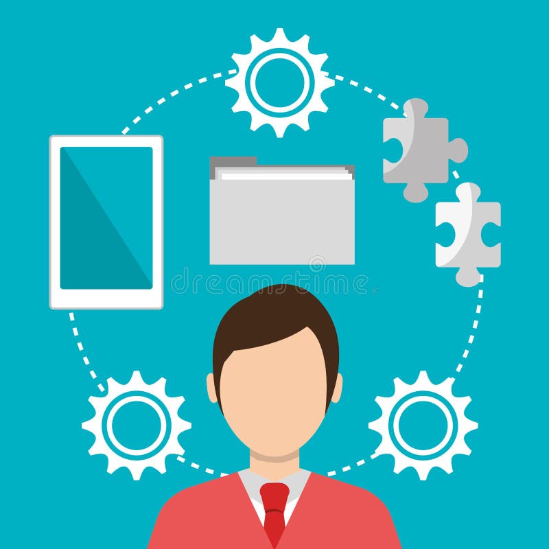 Business Work and Solutions Stock Illustration - Illustration of ...