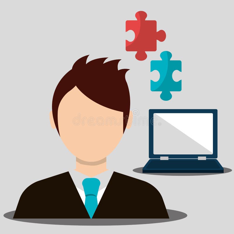 Business Work and Solutions Stock Illustration - Illustration of work ...