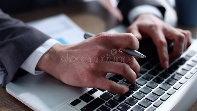 Business Work, Typing on the Keyboard, Office Work Stock Image - Image ...