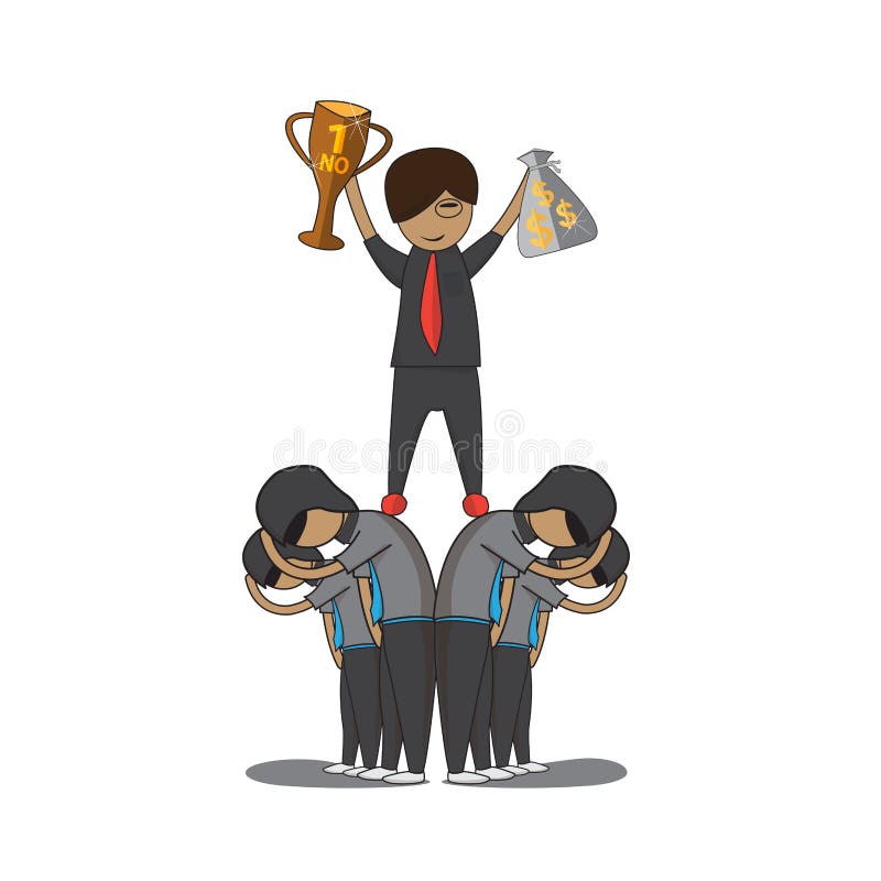 Business Worker and Boss Manager Concept Winner Stock Vector ...