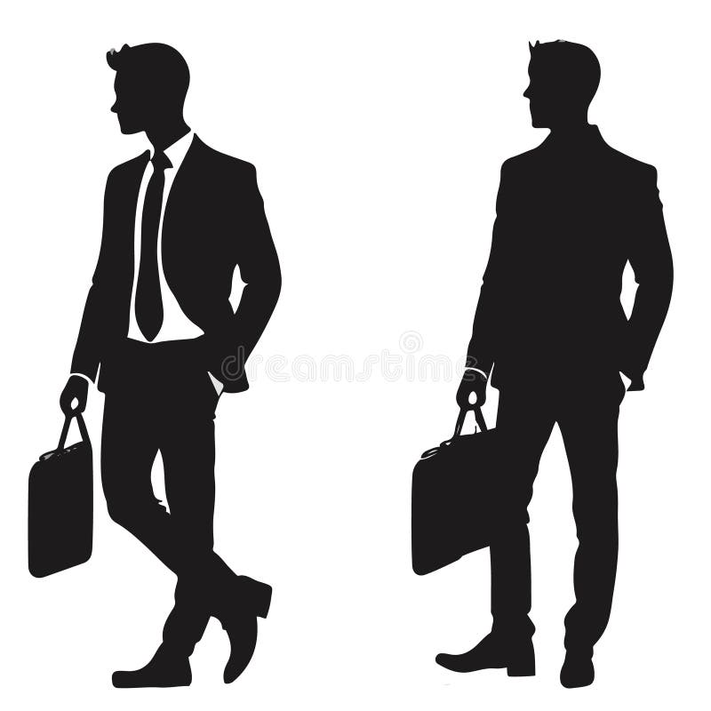 Business Workers with Briefcase Vector Illustration. Business Man ... Business Workers with Briefcase Vector Illustration. Business Man ...