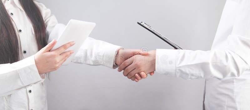 Business Workers Shaking Hands at the Office Stock Image - Image of ...